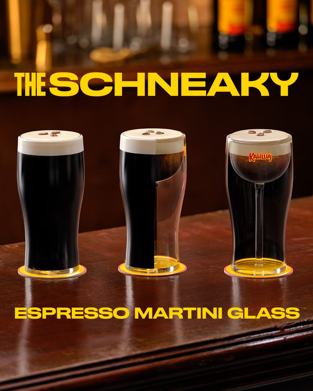 Sneakily disguised pint glasses for Espresso Martini – The Absolut Company